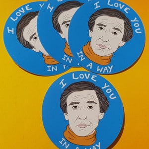 Alan Partridge, I Love You, Vinyl Stickers, Funny Valentines Laptop ...