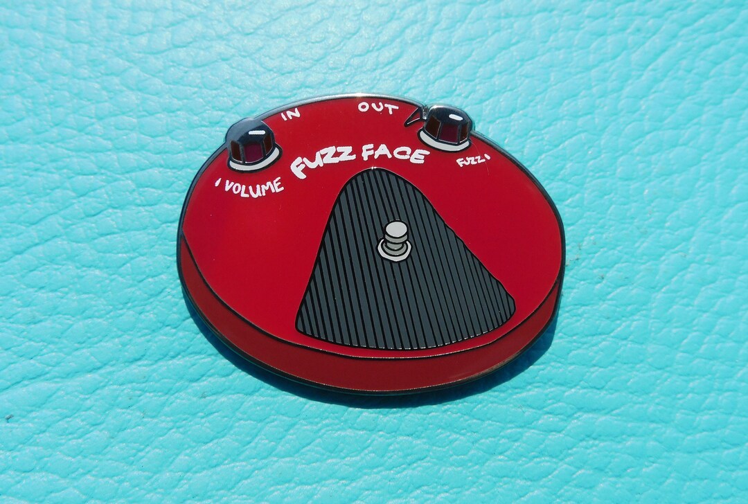 Fuzz Face Guitar Effects Pedal Enamel Pin Badge, Hard Enamel Pin 35mm ...