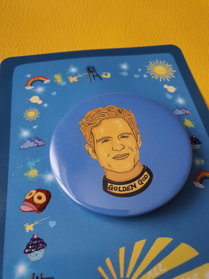 Always Sunny Dennis Badges, Golden God 58mm or 38mm Button Badges ...