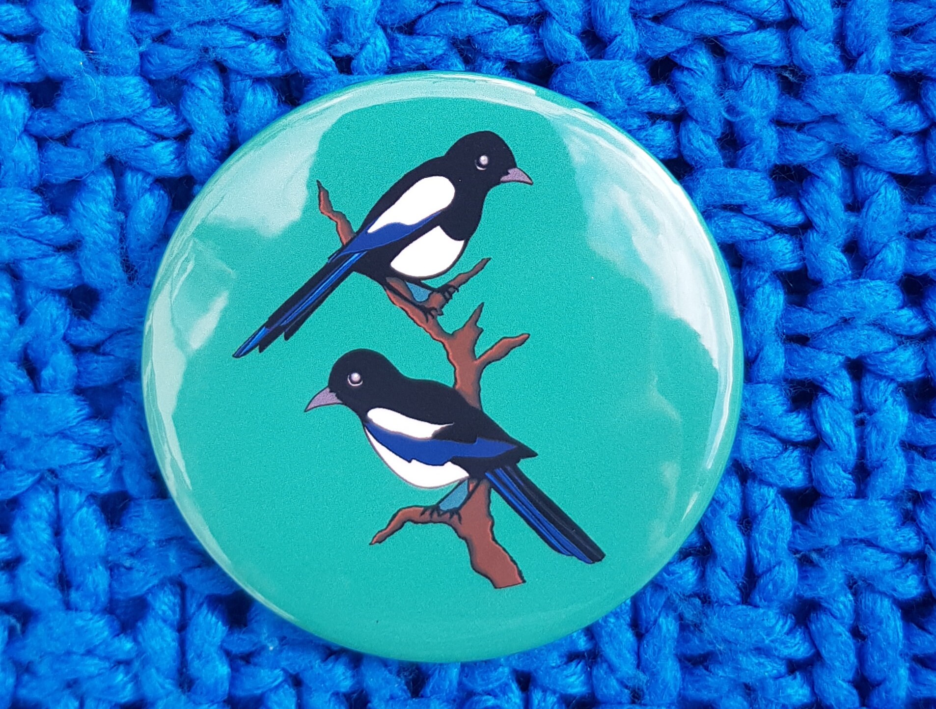Magpies Two for Joy Button Badges Friendship Gift - Etsy UK
