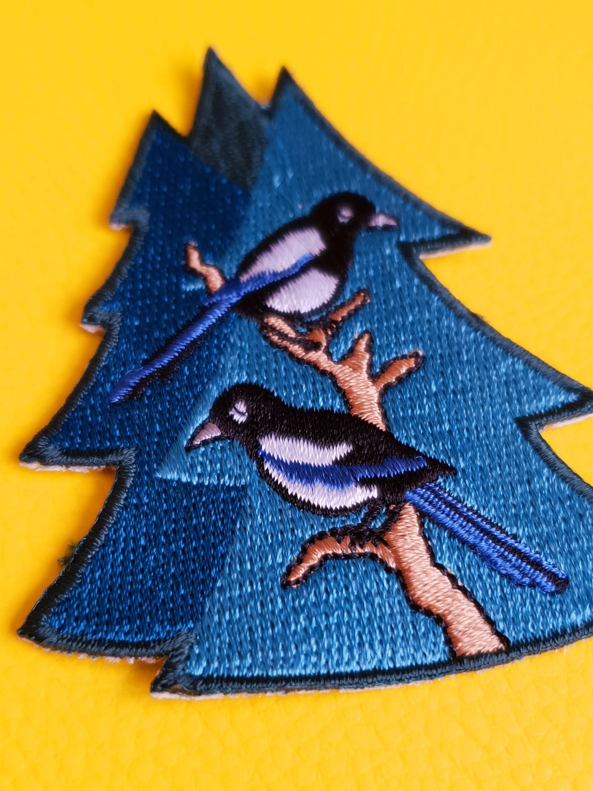 Magpies Two for Joy Patch Embroidered Patch Sew on Patches - Etsy UK