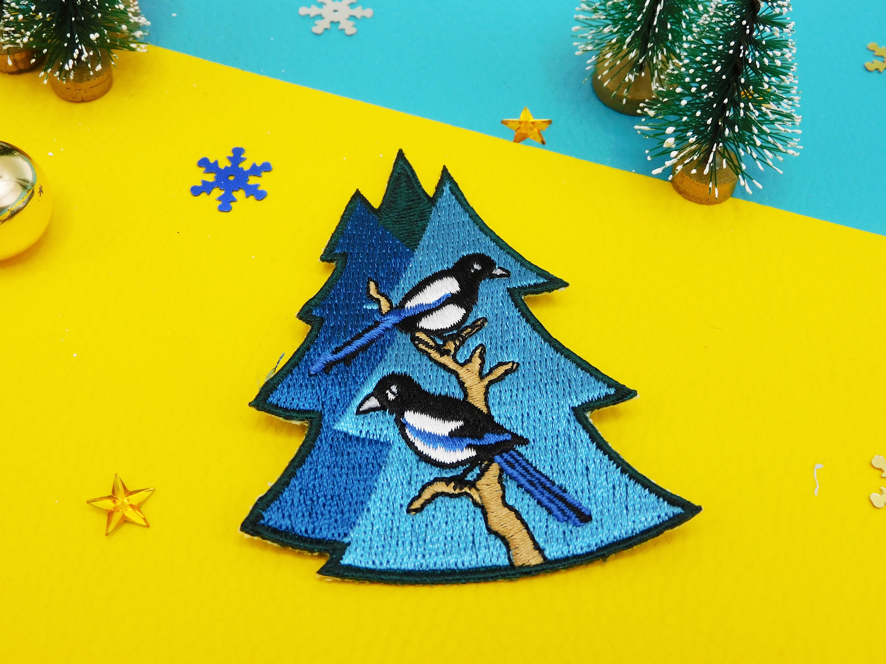 Magpies Two for Joy Patch Embroidered Patch Sew on Patches - Etsy UK