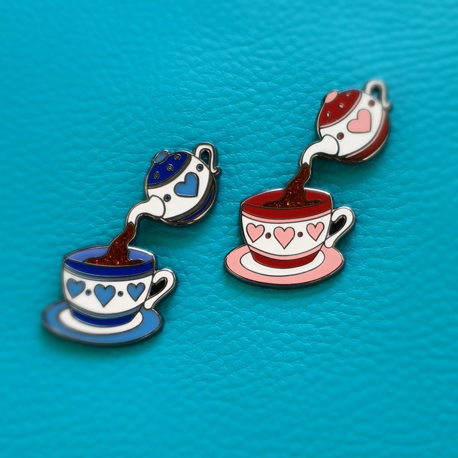 Pot of Tea Enamel Pin Badge Glitter Tea Pins Tea Lover Lapel - Etsy