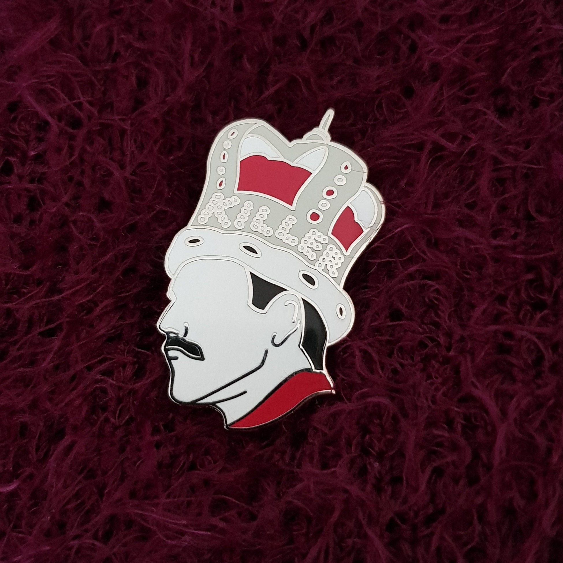 Freddie Mercury Killer Queen Enamel Pin Silver Lapel Pins Etsy