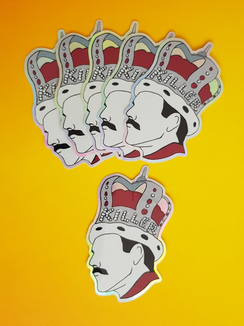 Freddie Mercury Killer Queen Hologram Vinyl Stickers 6.5cm - Etsy UK