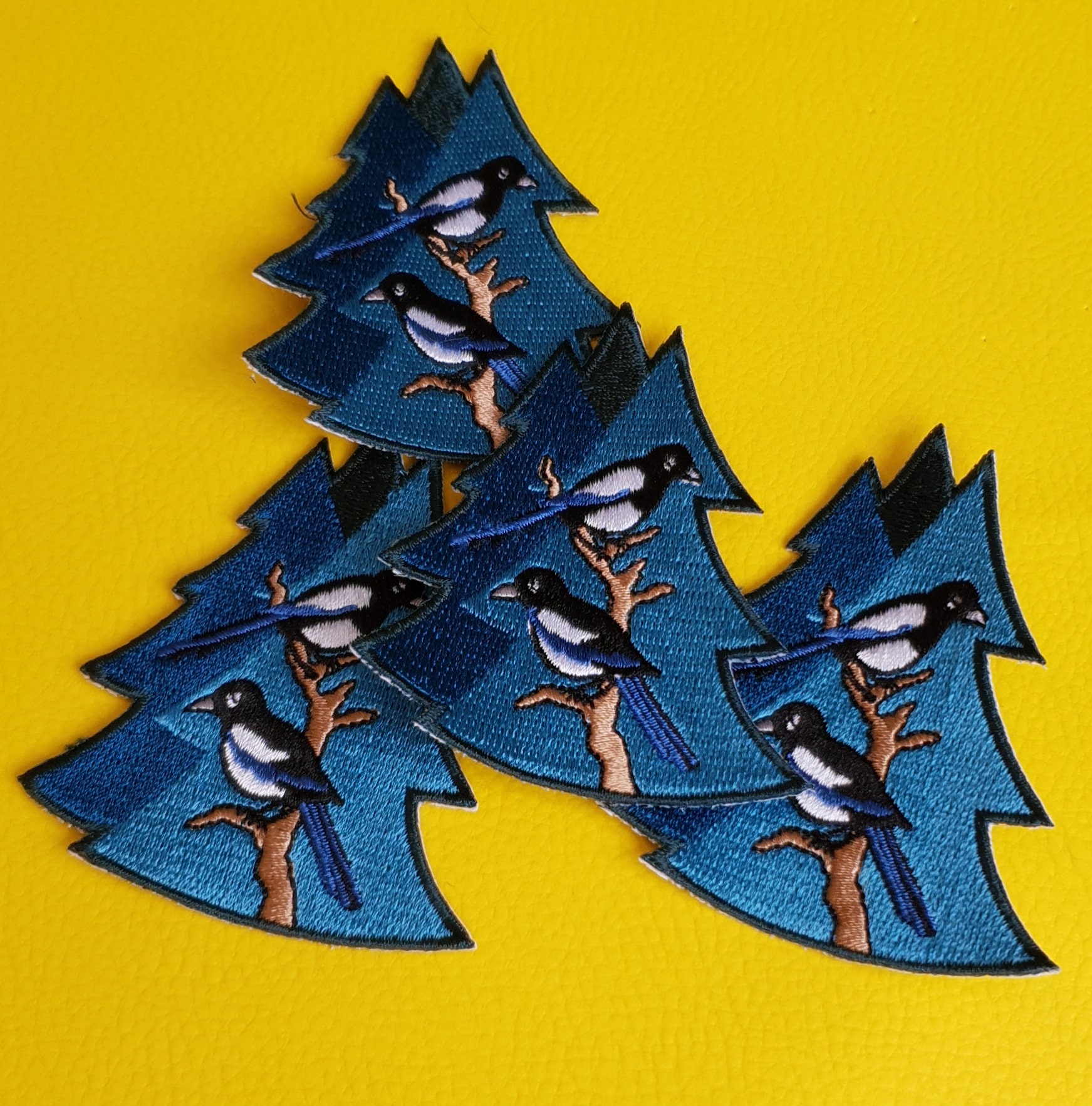 Magpies Two for Joy Patch Embroidered Patch Sew on Patches - Etsy UK