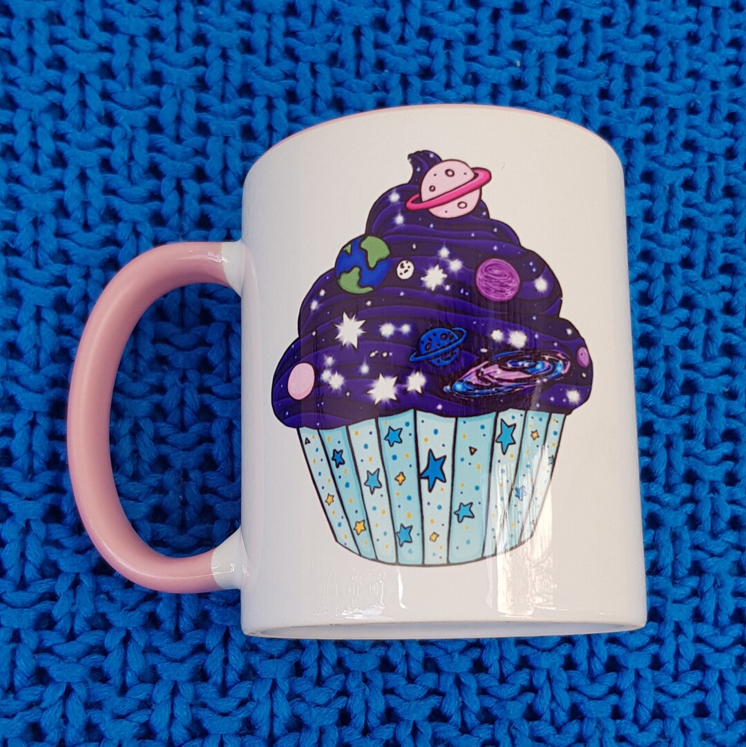 Cosmic Cupcake Mug, Space Cake Ceramic Mug - Etsy