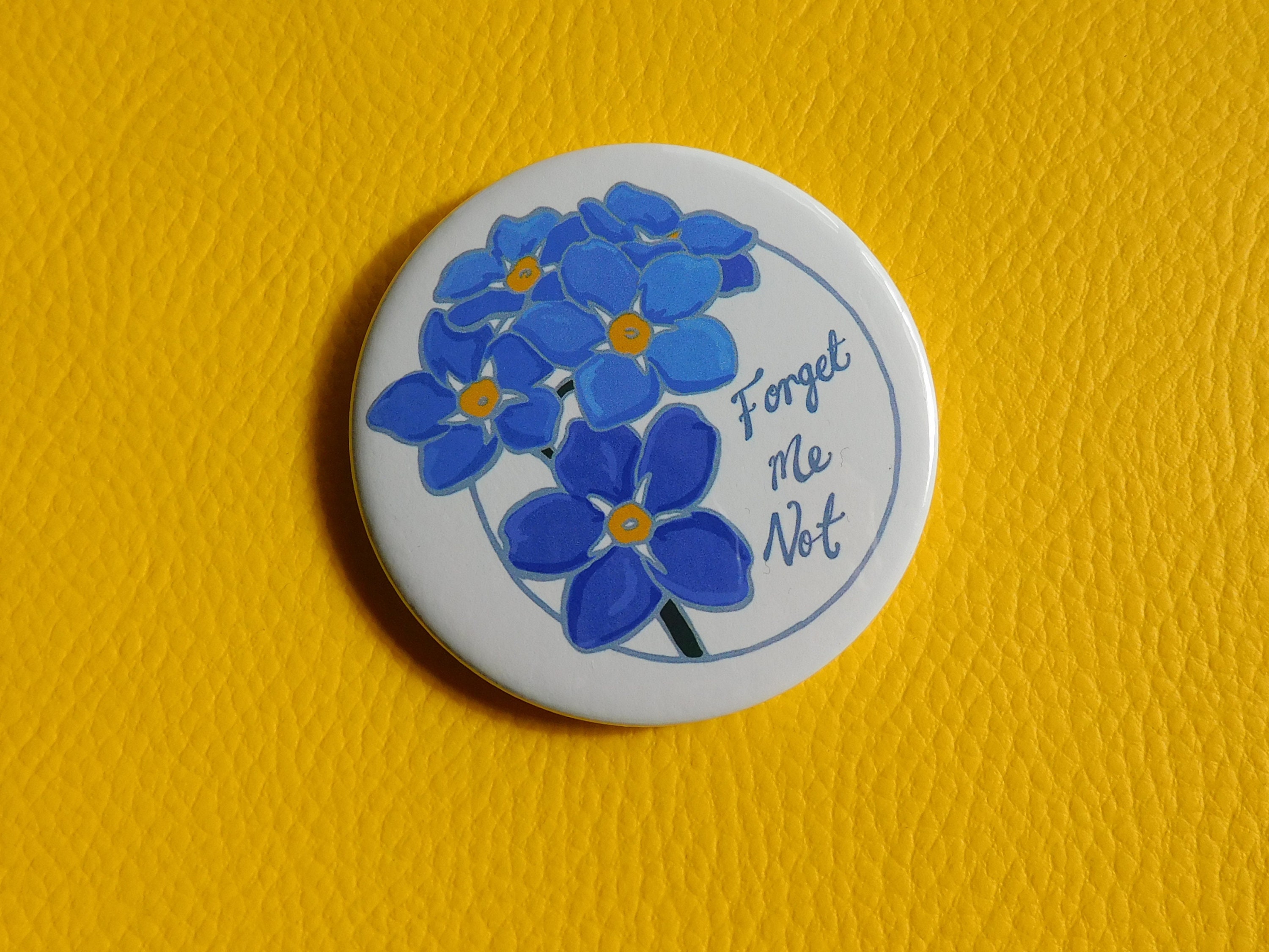 Forget Me Not Flower Button Badges, Leaving Gifts, Dementia Awareness ...
