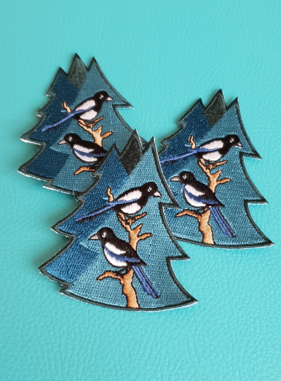 Magpies Two for Joy Patch Embroidered Patch Sew on Patches - Etsy UK