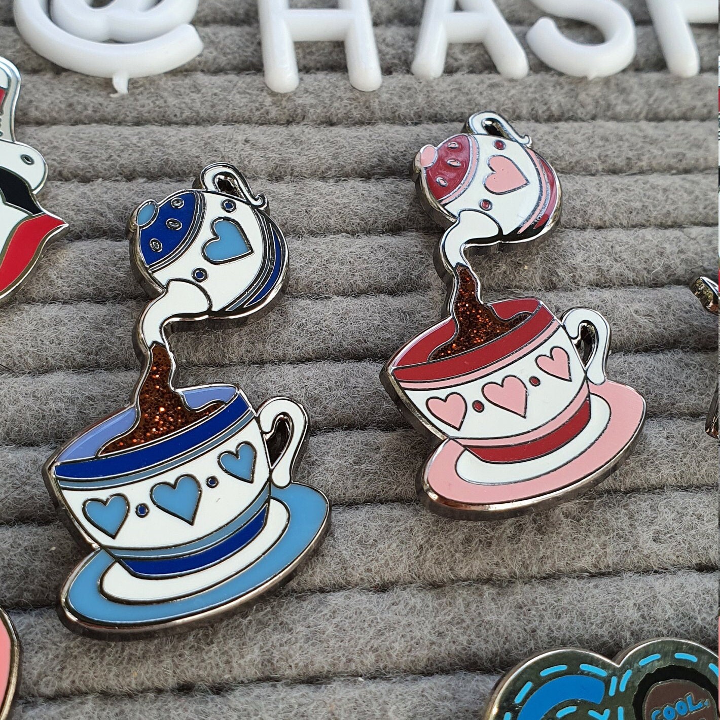 Pot of Tea Enamel Pin Badge Glitter Tea Pins Tea Lover Lapel | Etsy