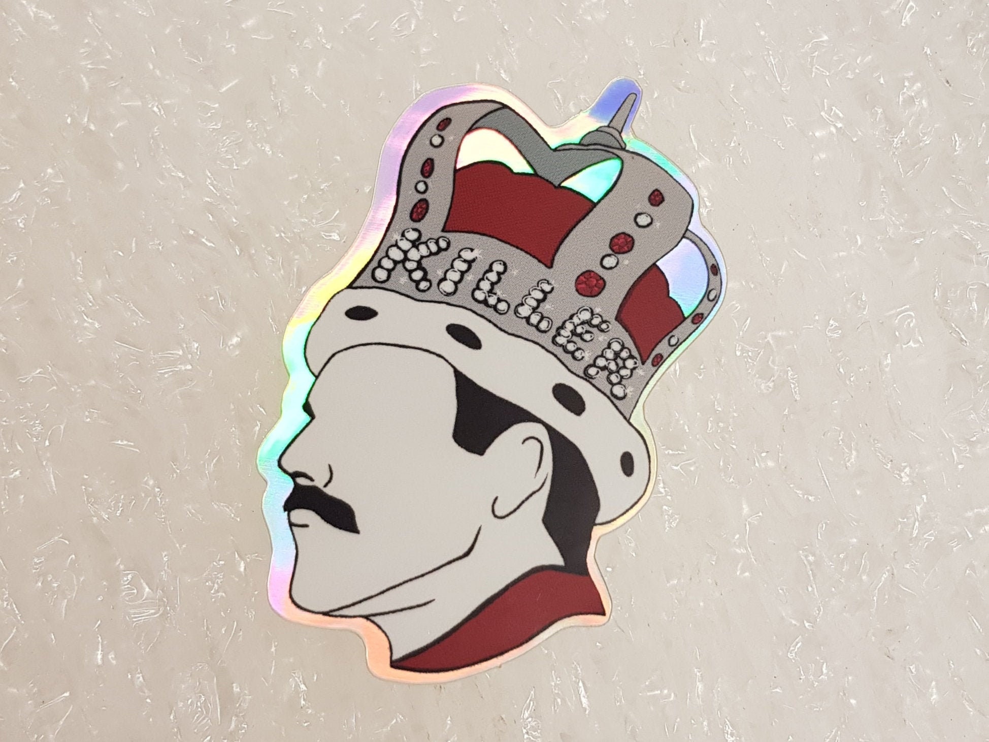 Freddie Mercury 'killer Queen' Hologram Sticker - 6.5cm Waterproof ...