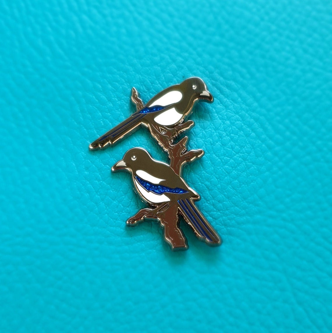 Magpies Two for Joy Enamel Pin Badge Christmas Gift Brooch - Etsy UK