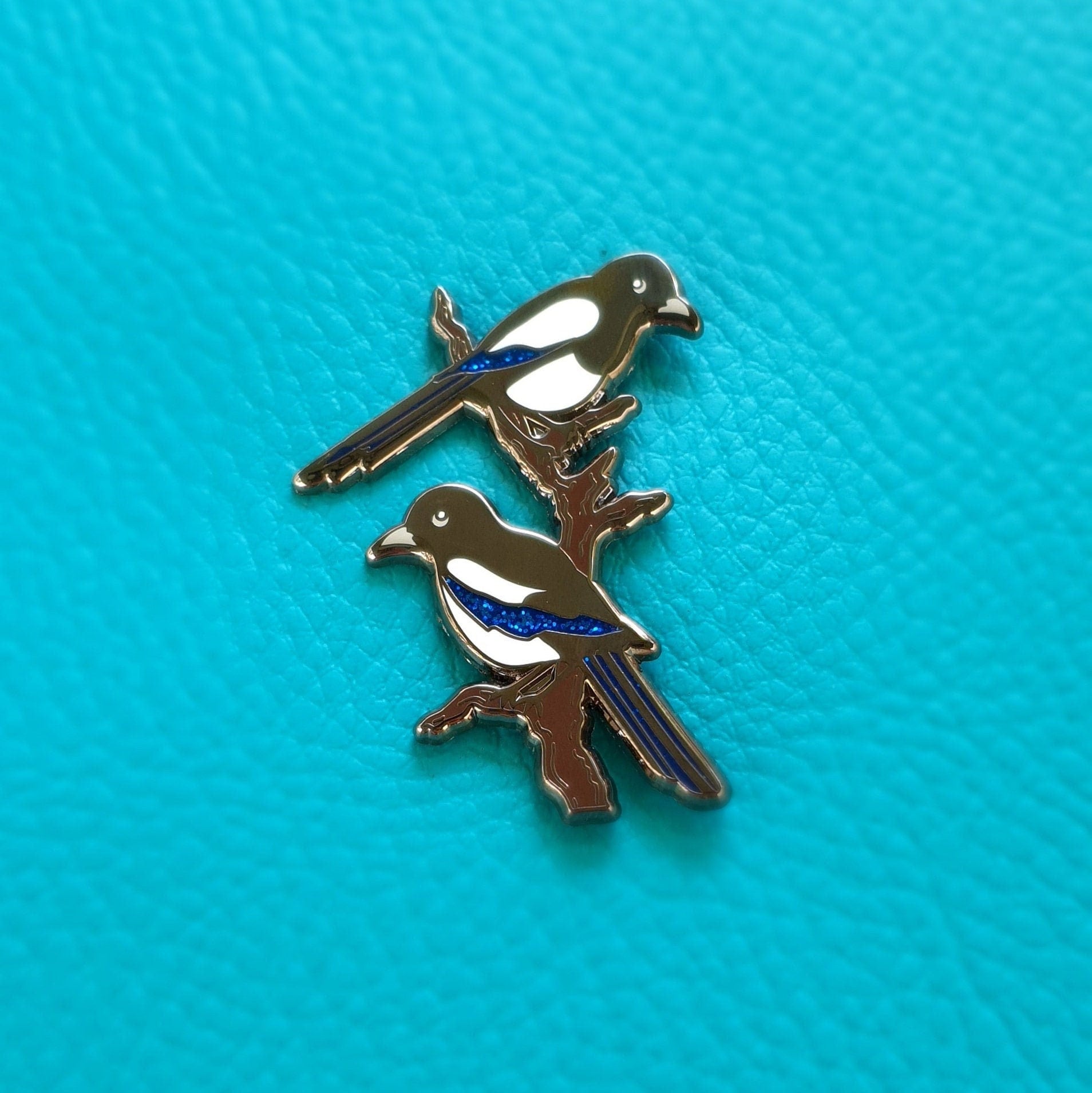 Magpies Two for Joy Enamel Pin Badge Christmas Gift Brooch - Etsy