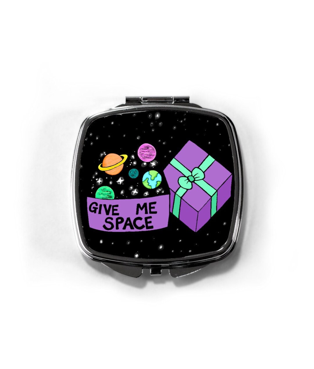 Give Me Space Mirror, Introverts Compact Mirror, Mental Health Support ... Give Me Space Mirror, Introverts Compact Mirror, Mental Health Support ...