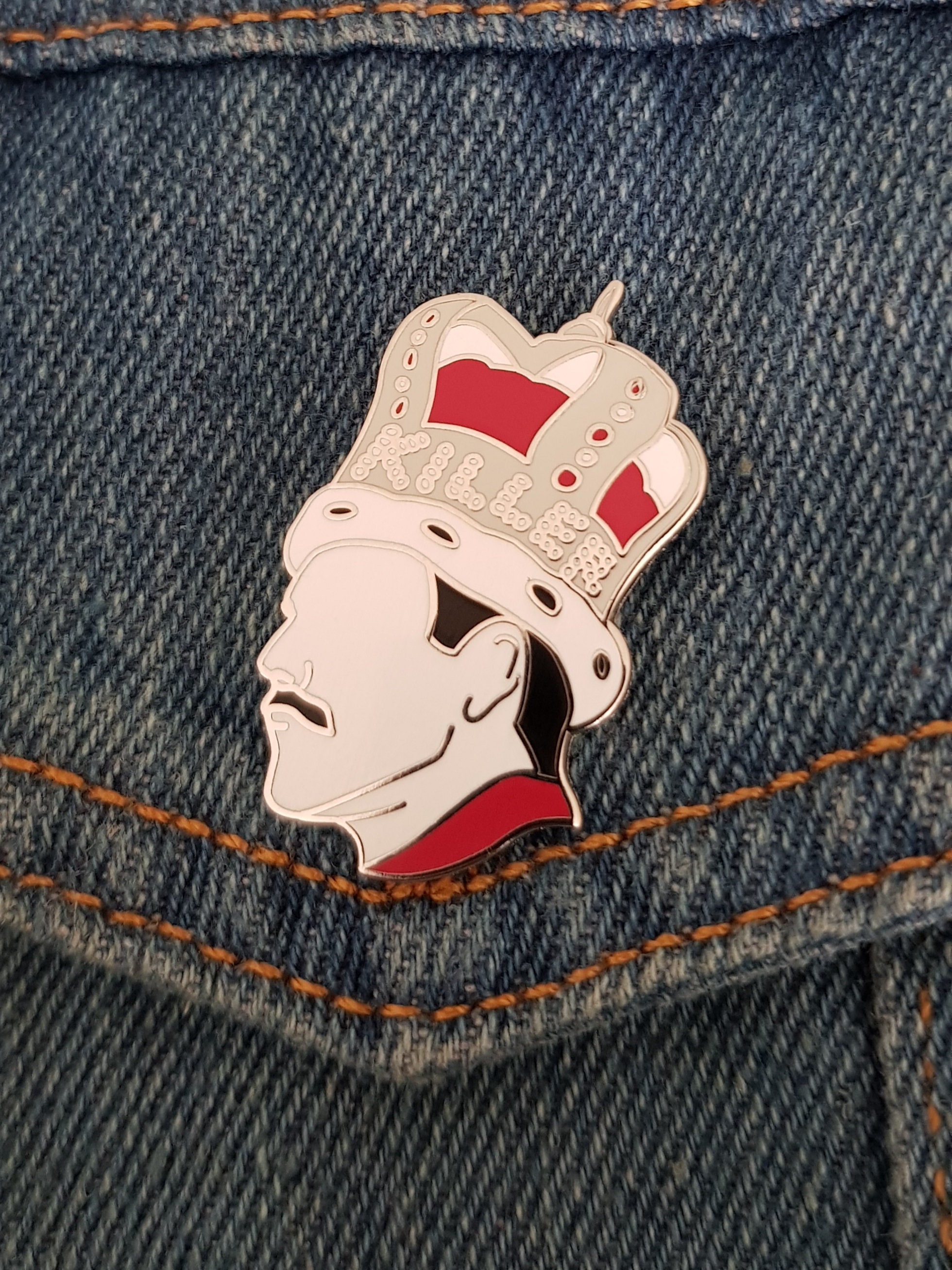 Freddie Mercury Killer Queen Enamel Pin silver lapel pins | Etsy
