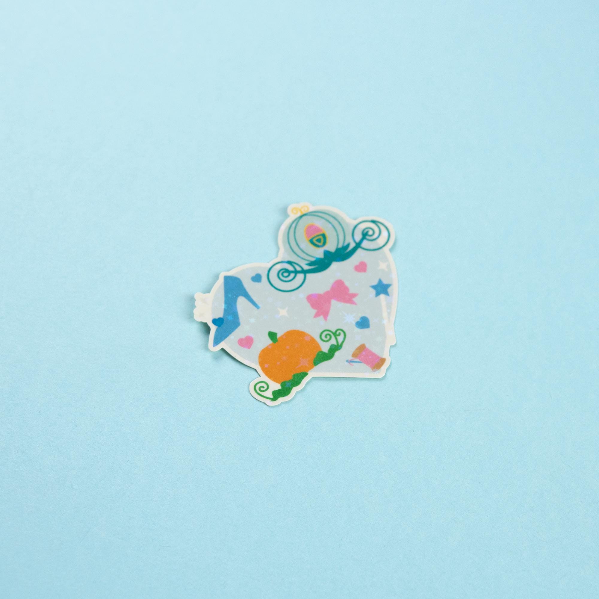 Princess Heart Shiny Vinyl Stickers - Etsy