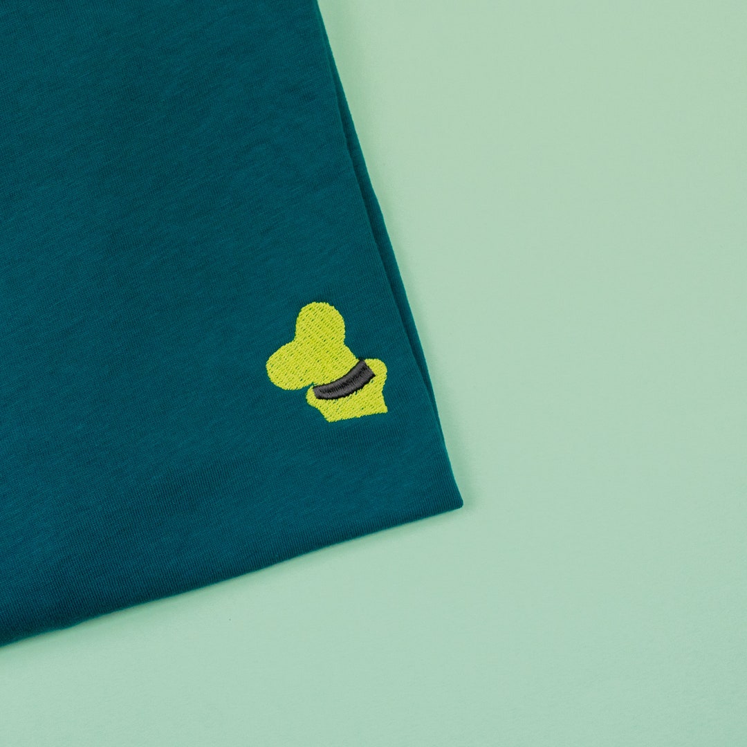 Goofy Embroidered T-shirt - Teal - Etsy
