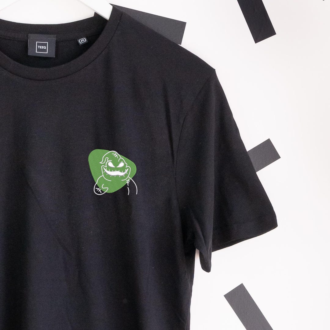 Oogie Boogie Embroidered Black T-shirt - Etsy