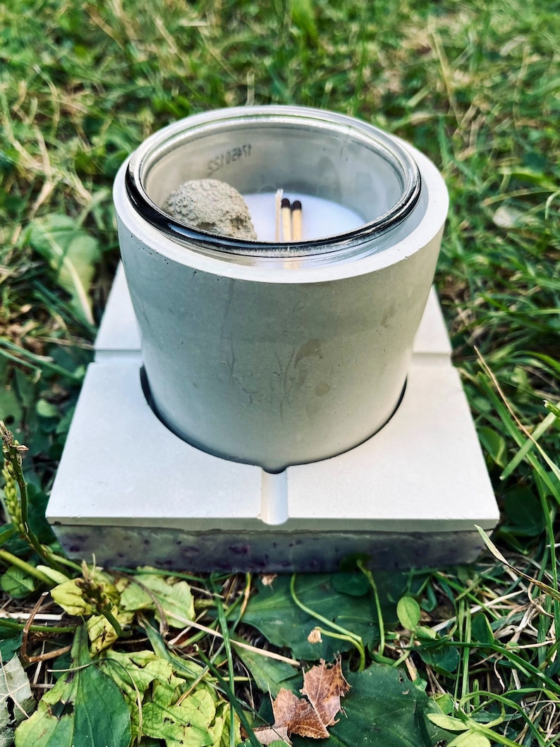 Discrete Smoker Set / Concrete Candle / Pillar Holder - Etsy