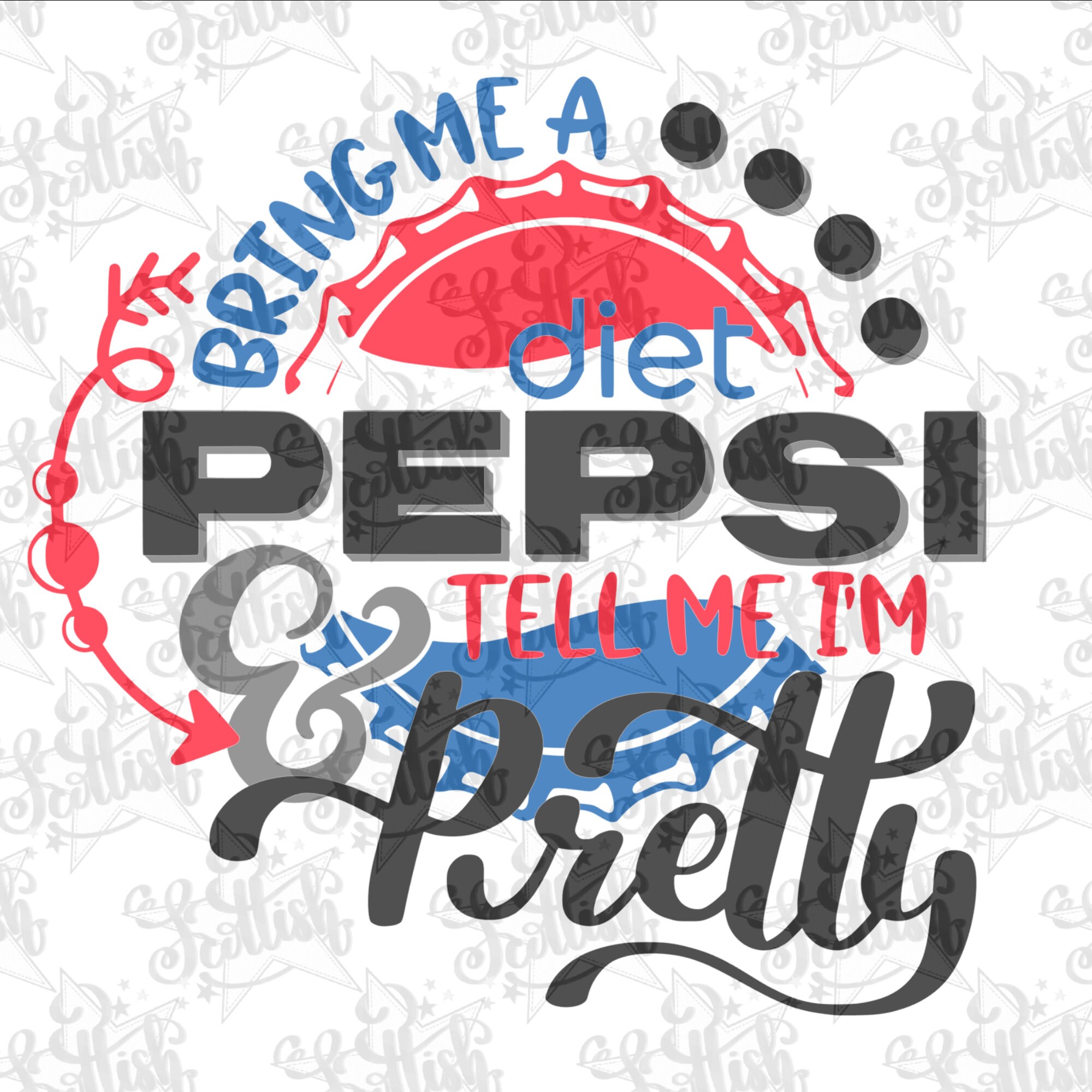 Bring Me a Pepsisvgdiet Pepsi Cut Fileprettyhand Drawn Cut - Etsy