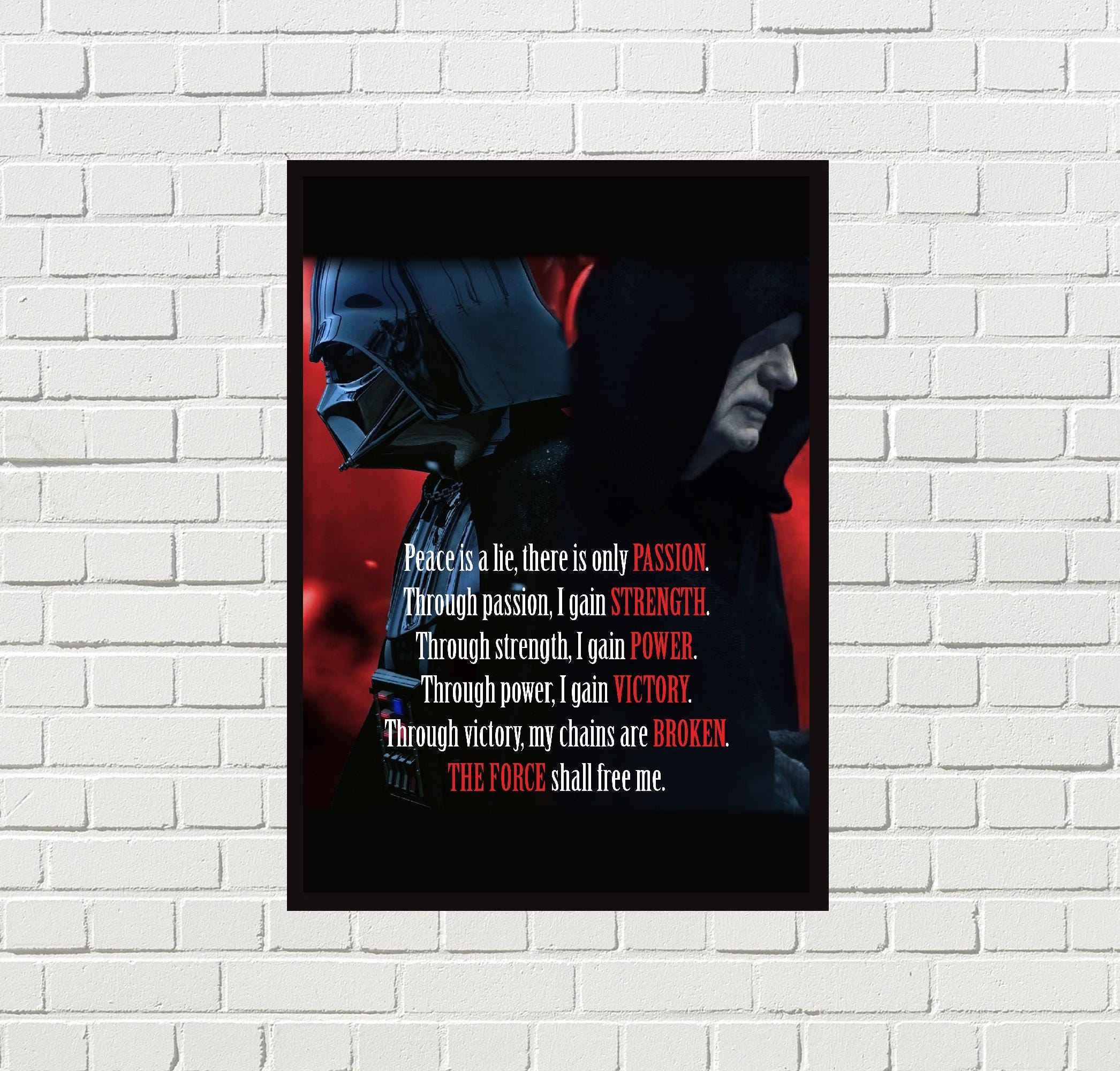 Star Wars Sith Code Printable Wall Decor (A4) - Etsy