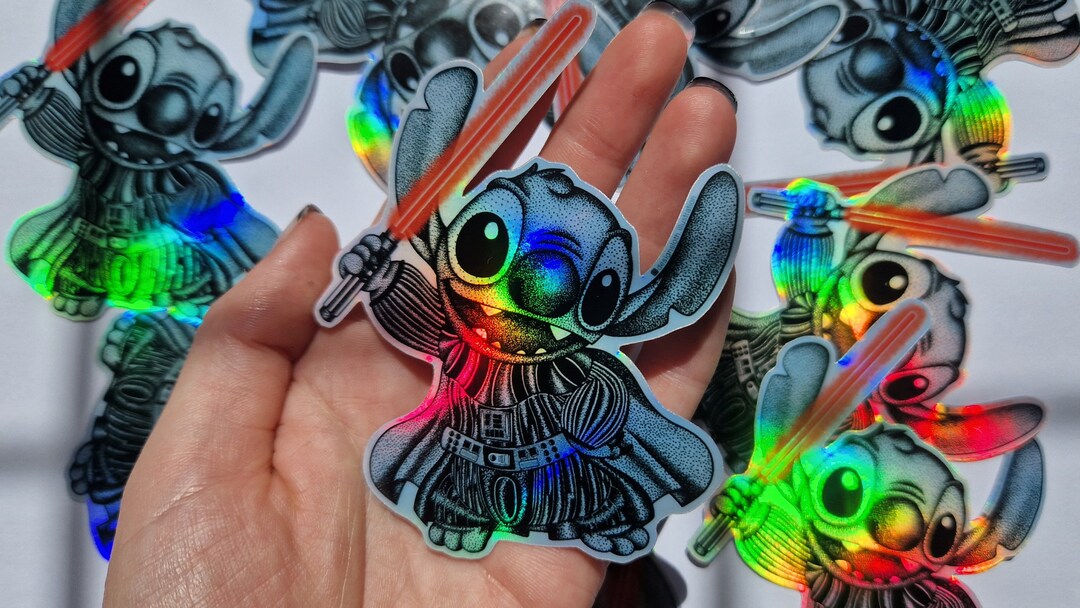 Waterproof Stitch & Darth Vader Sticker/decal, Disney Fan Art ...