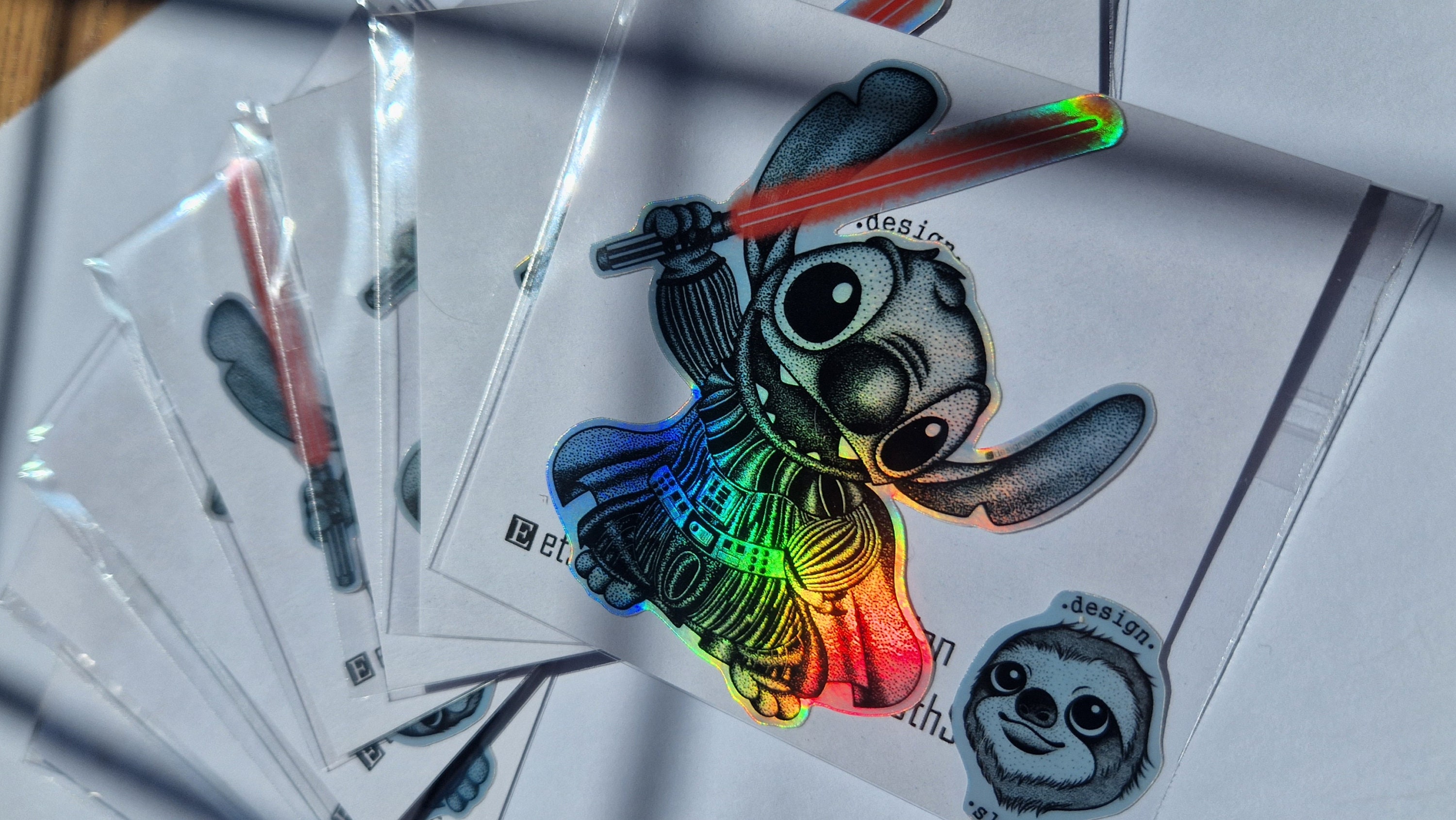 Waterproof Stitch & Darth Vader Sticker/decal, Disney Fan Art ...