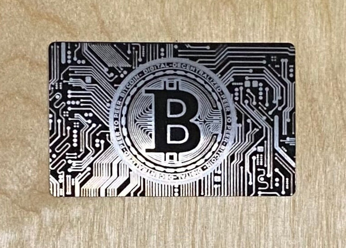 Bitcoin BTC Wallet Card Aluminum Custom Laser Engraved - Etsy