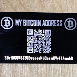 Bitcoin BTC Wallet Card Aluminum Custom Laser Engraved - Etsy