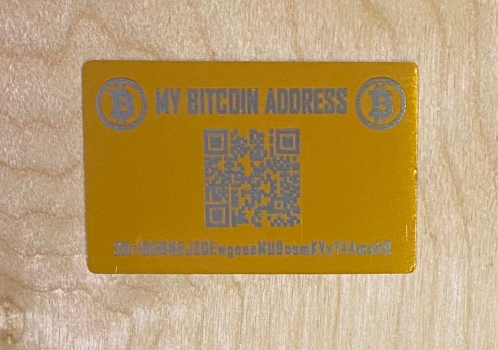 Bitcoin BTC Wallet Card Aluminum Custom Laser Engraved - Etsy
