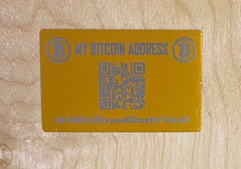 Bitcoin BTC Wallet Card Aluminum Custom Laser Engraved - Etsy
