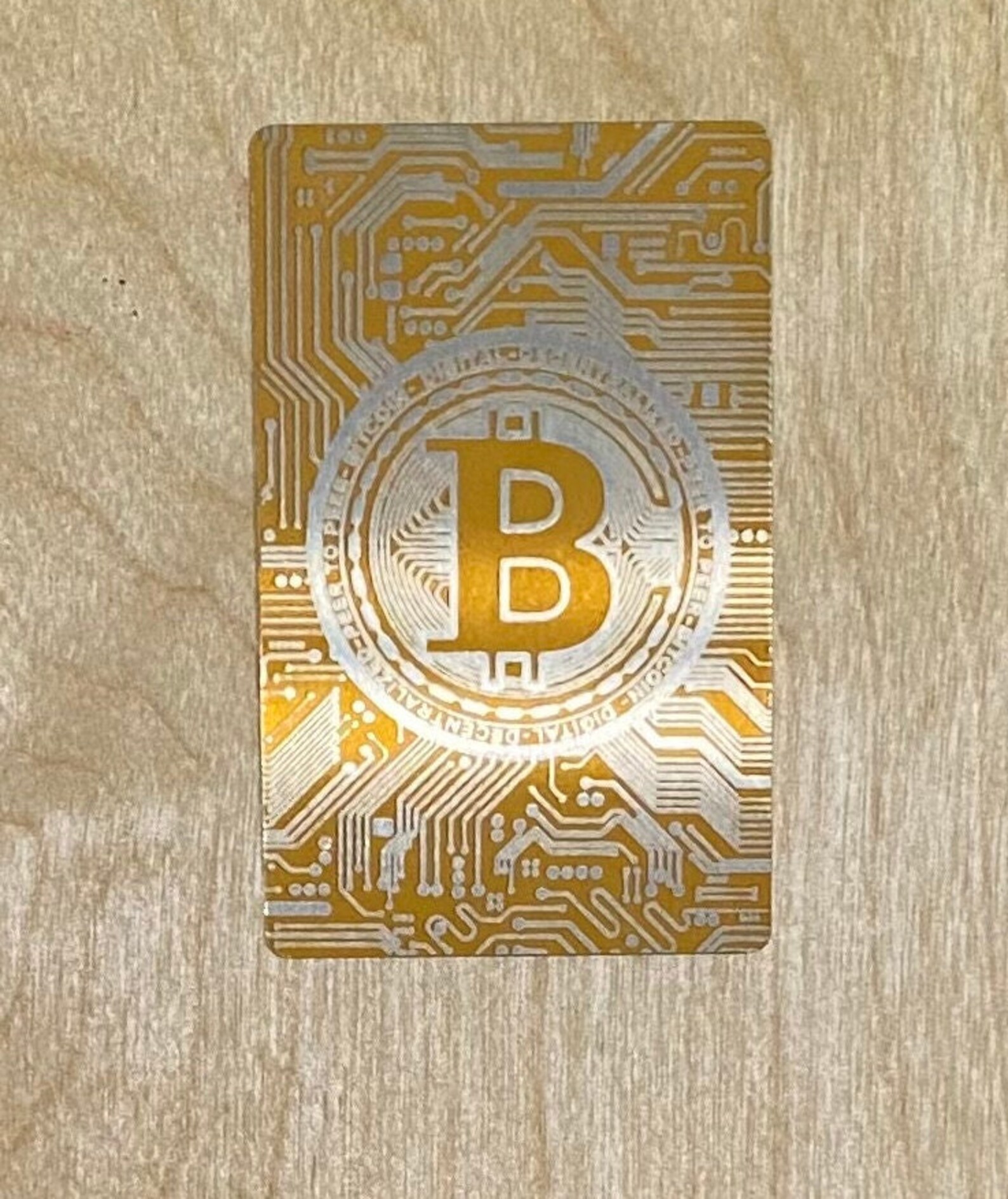 Bitcoin BTC Wallet Card Aluminum Custom Laser Engraved - Etsy