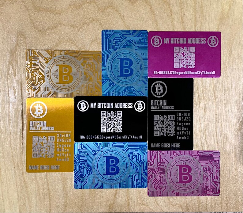 Bitcoin BTC Wallet Card Aluminum Custom Laser Engraved - Etsy