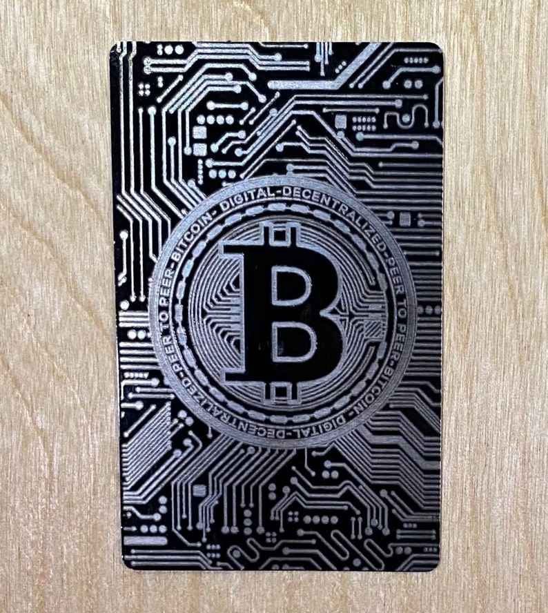 Bitcoin BTC Wallet Card Aluminum Custom Laser Engraved - Etsy