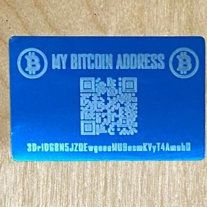 Bitcoin BTC Wallet Card Aluminum Custom Laser Engraved - Etsy