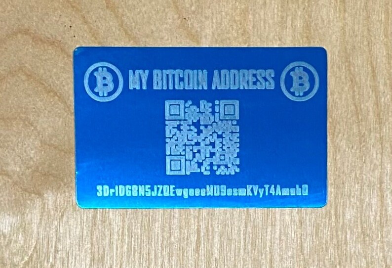 Bitcoin BTC Wallet Card Aluminum Custom Laser Engraved - Etsy