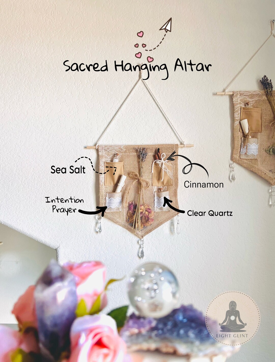 Sacred Serenity: Handcrafted Bohemian Spiritual Minimalist Hanging ...