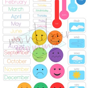 Rainbow Morning Routine Daily Calendar instant Download - Etsy