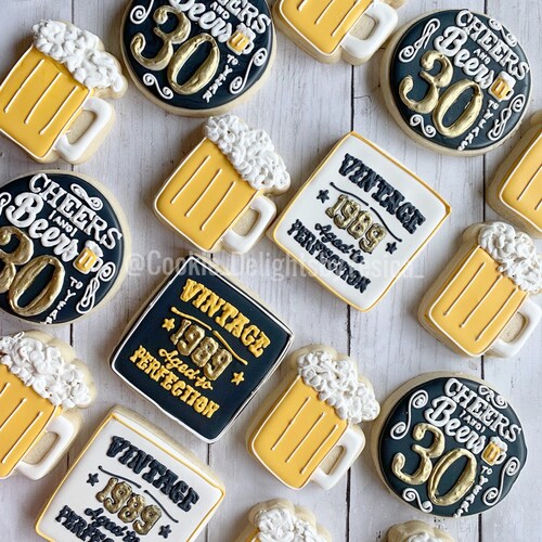 Cheers and Beer to 30 Years Birthday Cookies - Etsy