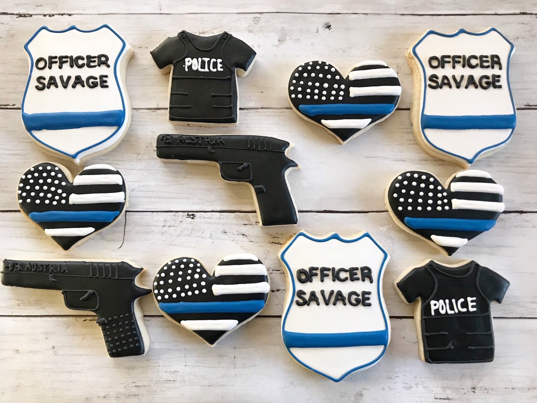 Police Theme Sugar Cookies - Etsy