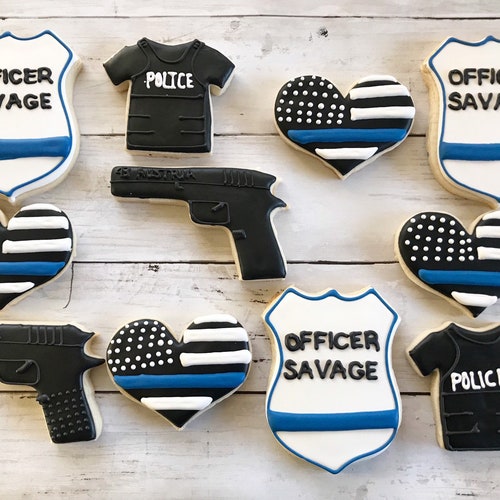 Police Theme Sugar Cookies - Etsy