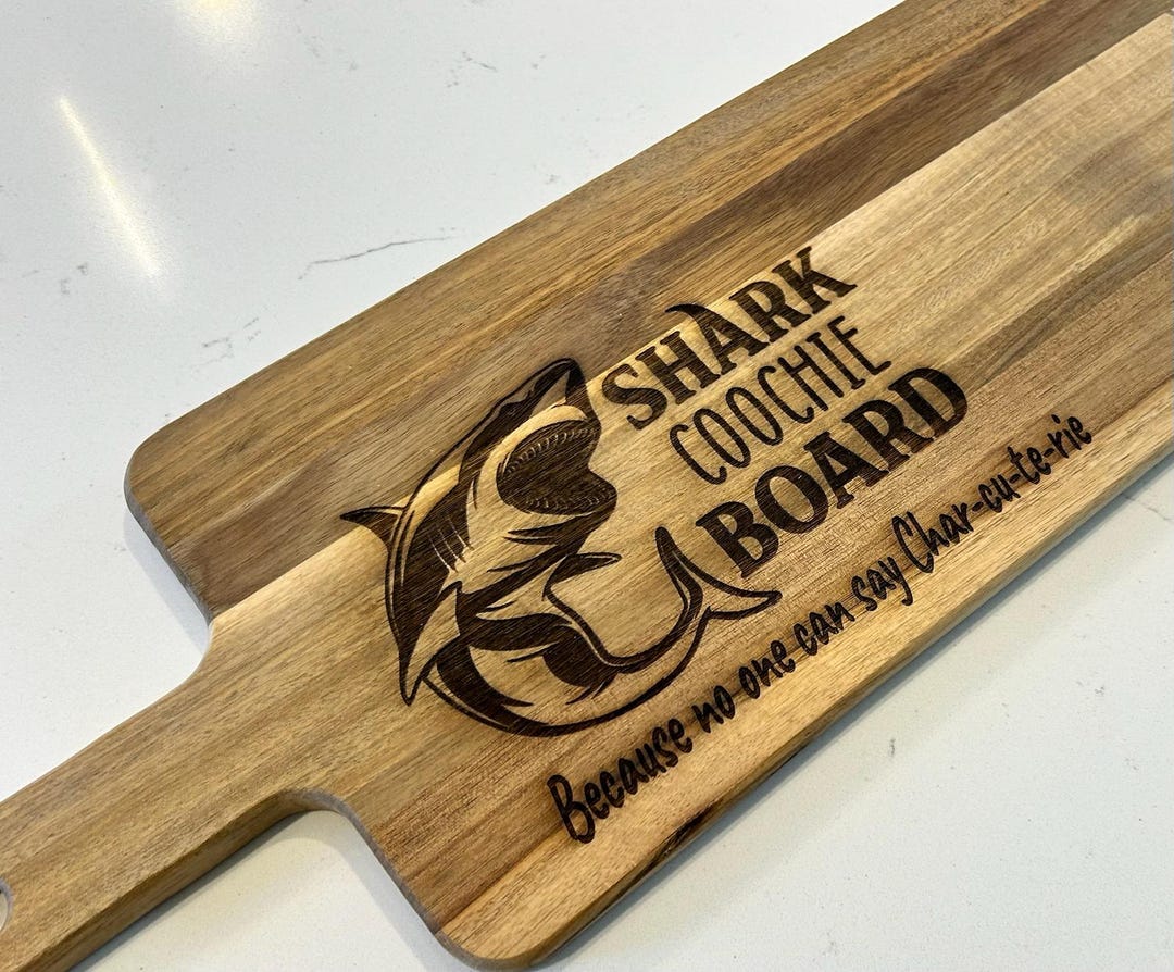 Shark Coochie Board: Funny Laser-engraved Charcuterie Board - Etsy