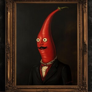 Red Chili Pepper Painting, Vegetables Art Print, Renaissance Food ...