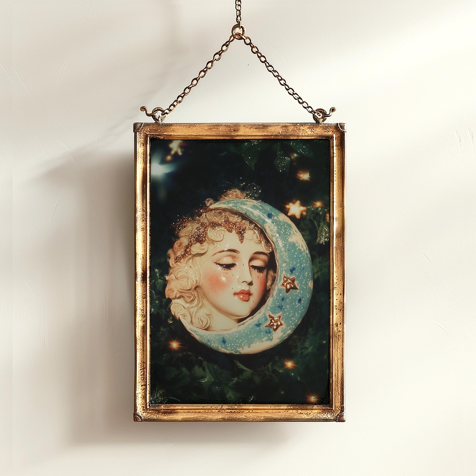 Celestial Moon Print, 90s Whimsigoth Decor, Whimsical Celestial Magical ...