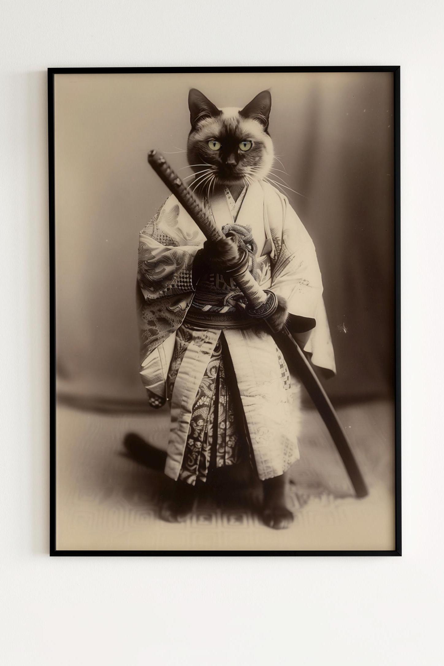 The Last Samurai, Cat Samurai, Vintage Photograph, Oddities, Dark ...