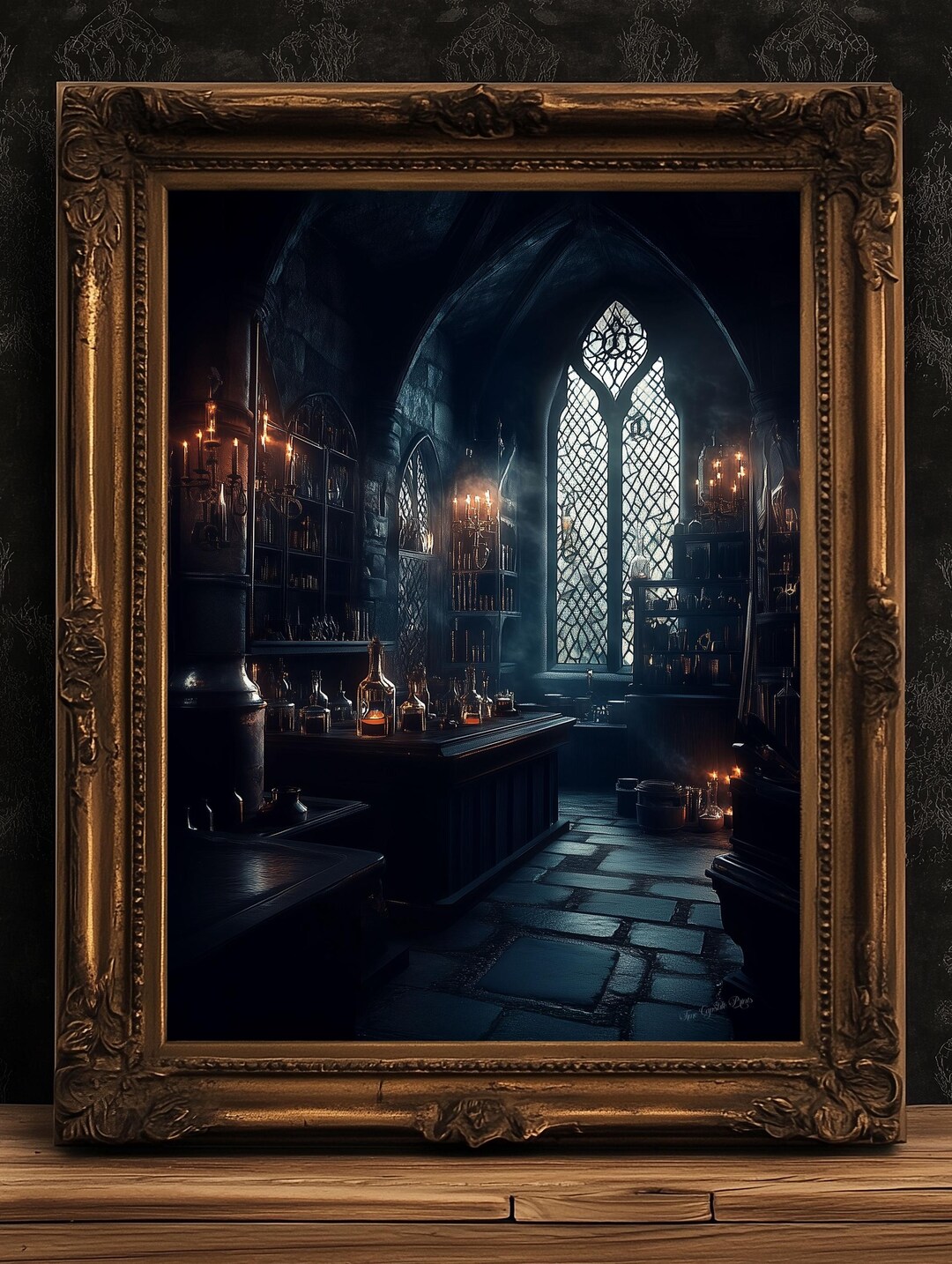 Potions Classroom Art Print, Dungeon Apothecary Poster, Wizarding World ...