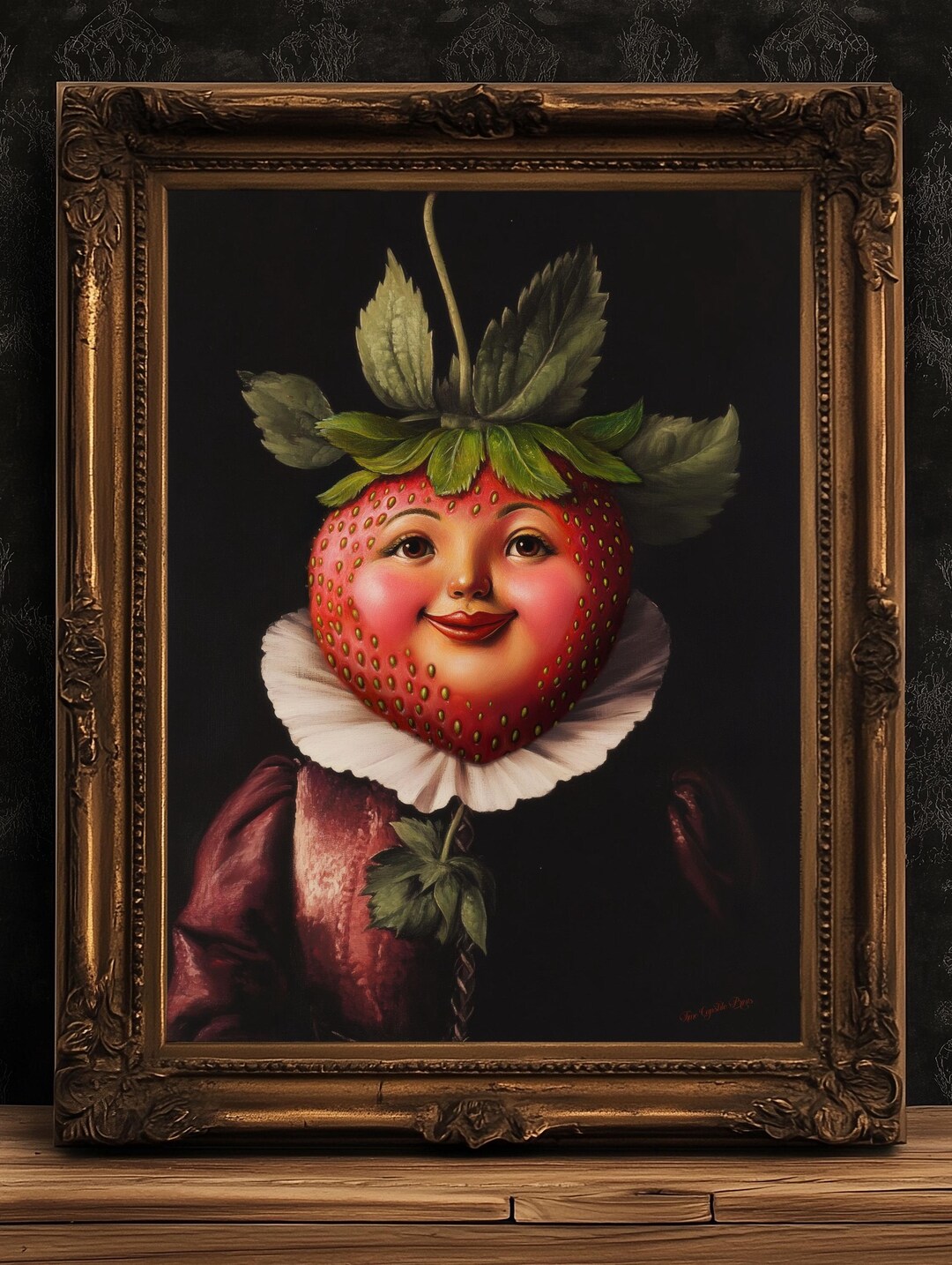 Strawberry Poster, Antique Fruits and Vegetables Art Print, Renaissance ...