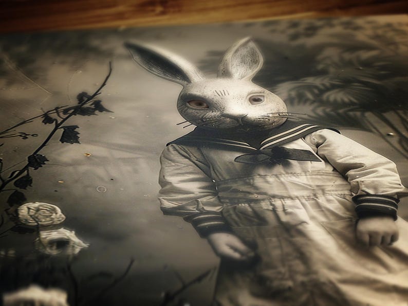Victorian Easter Bunnie Rabbit, Victorian Gothic Vintage Inspired ...