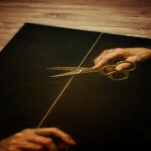 Thread of Life, Gothic Greek Mythology Art Print, Atropos Moirai, the ...