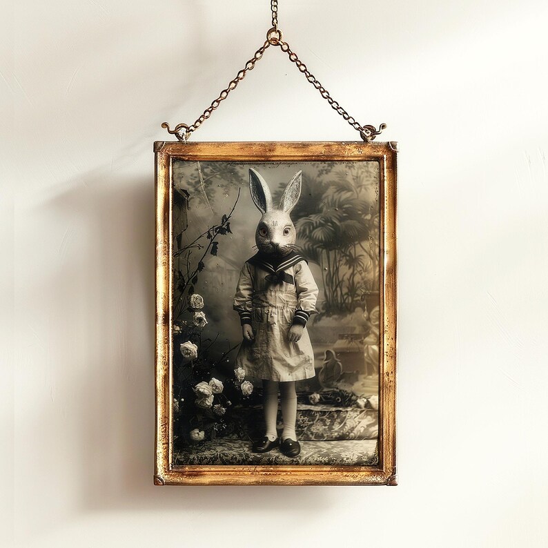 Victorian Easter Bunnie Rabbit, Victorian Gothic Vintage Inspired ...